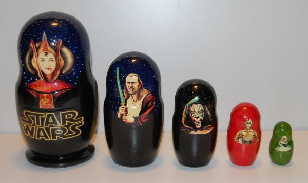 Wooden Russian Nesting Dolls (Featuring Jabba) | Mighty Jabba's Collection