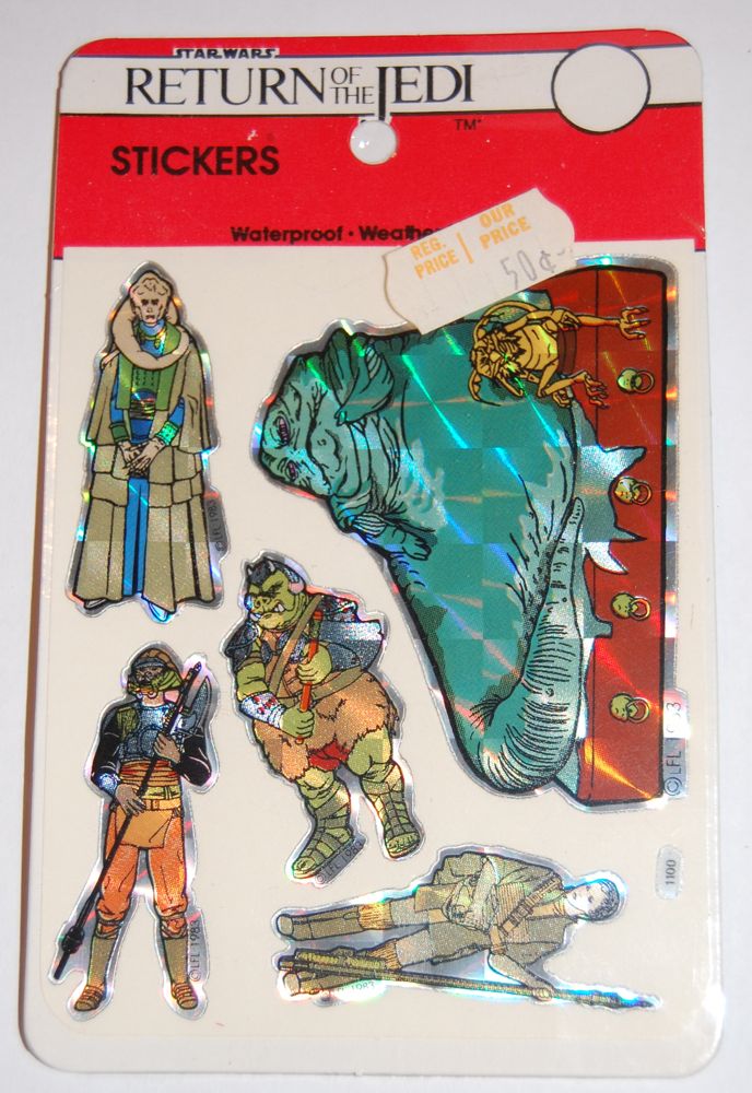 Vintage Return of the Jedi Prismatic Stickers (Jabba’s Palace ...