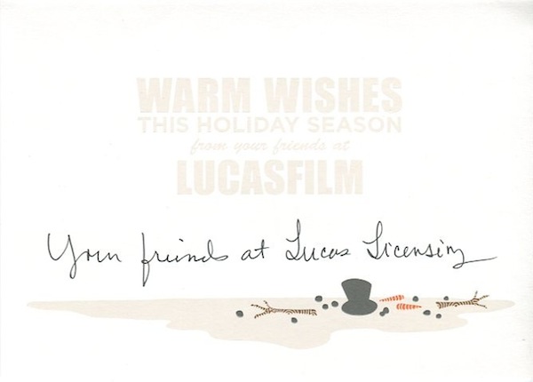 “Jabba the Snowman” Christmas Card from Lucasfilm | Mighty Jabba's ...