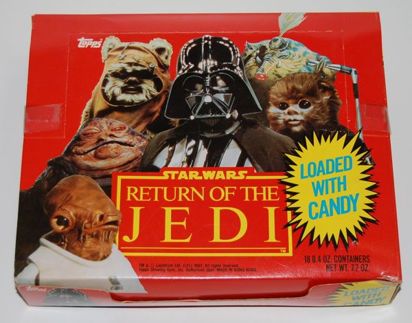 Vintage Return of the Jedi Candy Containers with Store Display by Topps ...